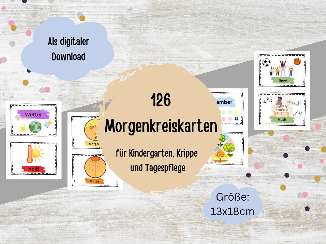 Morning Circle Cards for Daycare Crèche and Day Care Routine - Etsy