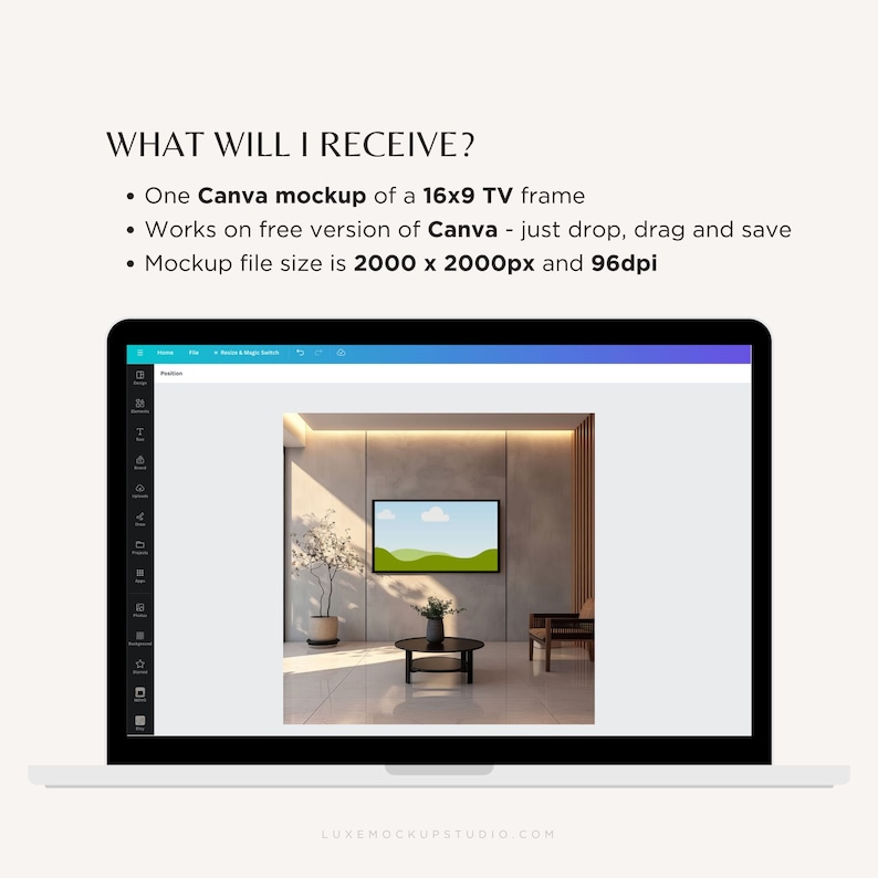 Samsung Frame Tv Art Canva Frame Mockup, Wall Art Mockup, Digital Art ...