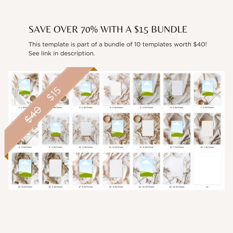 Minimalist Mockup Canva Template, 5x7 Wedding Invitation Flatlay ...