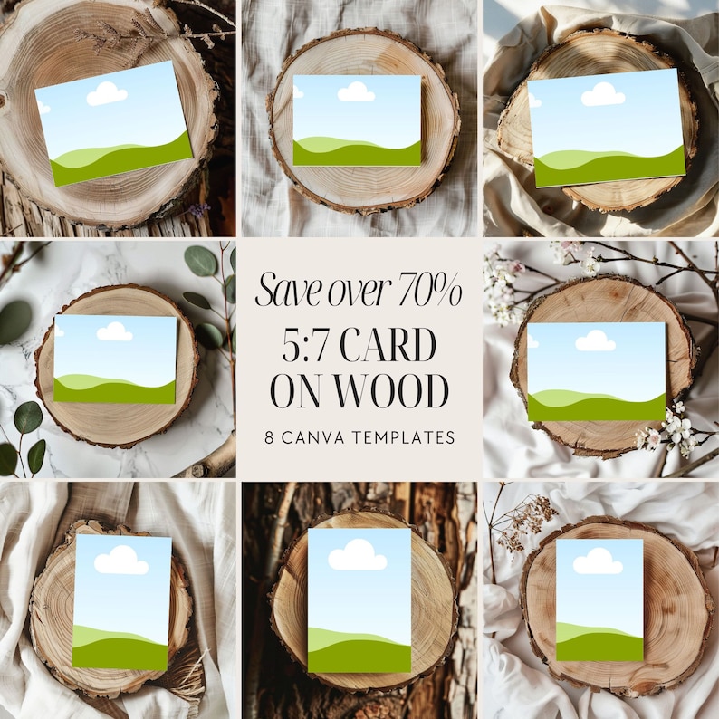 Printable Mockup, Canva Mockup, 7x5 Mockup, Wedding Card Mockup, Recipe ...