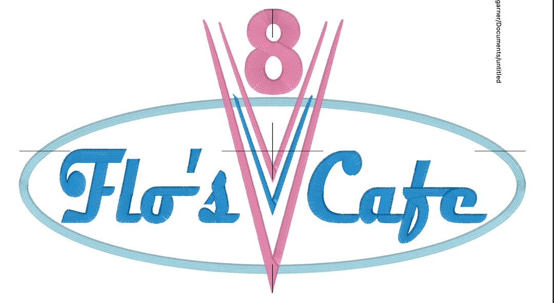 Flos Cafe Instant Download Embroidery File - Etsy