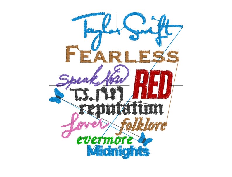 Taylor Album Instant Download Embroidery File - Etsy