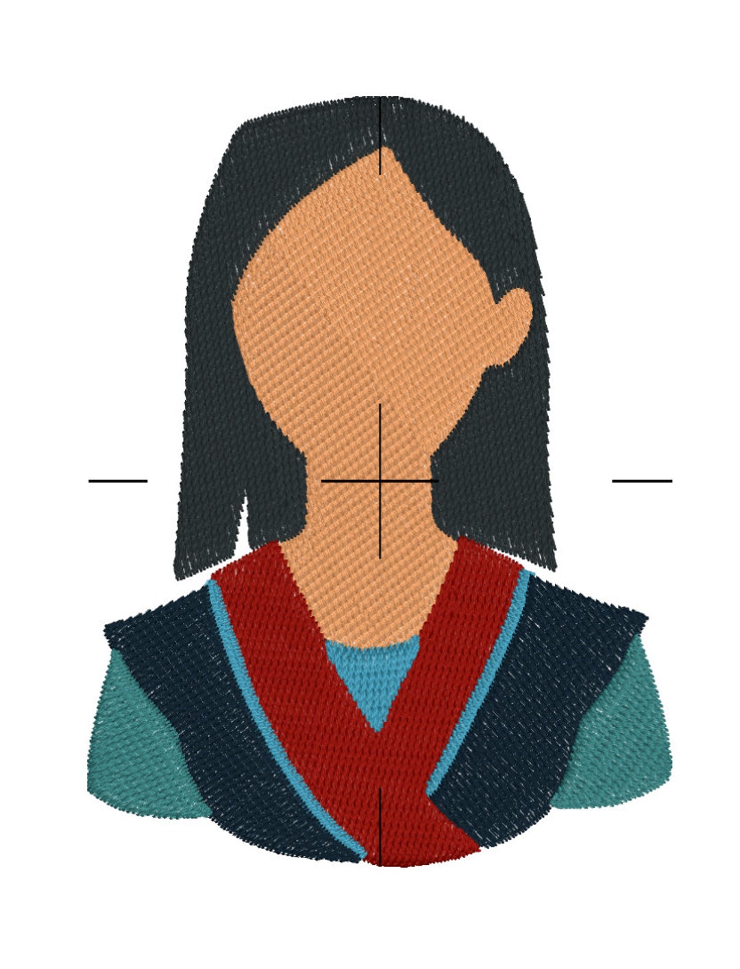 Mulan Head Instant Download Embroidery File - Etsy