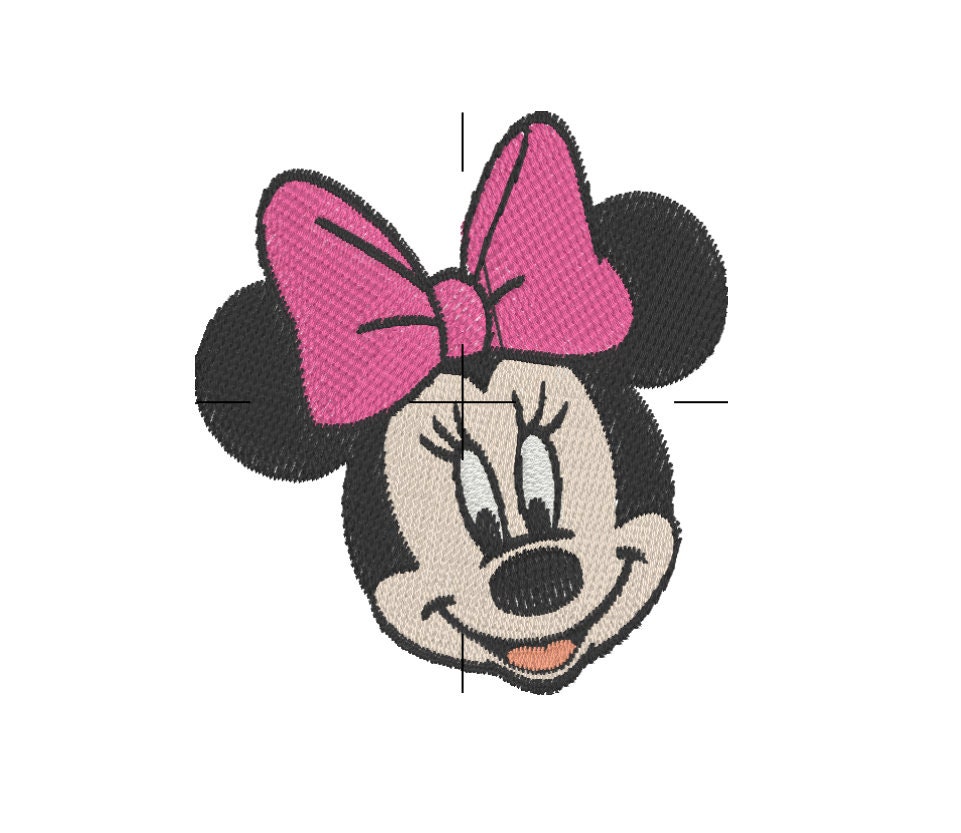 Minnie Mouse Head Instant Download Embroidery File - Etsy