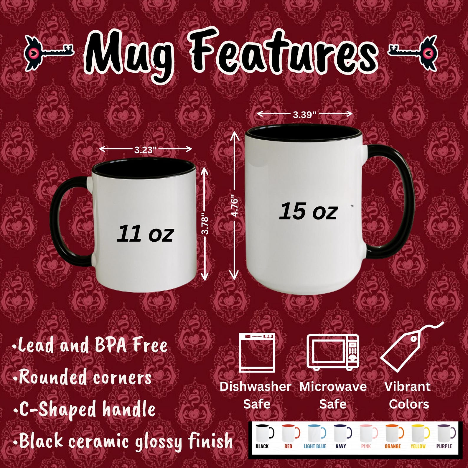 Hazbin Hotel Lucifer & Alastor Mug | Deer Season Double Sided Ceramic ...