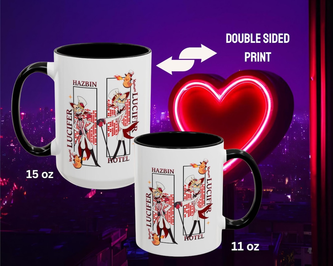 Ceramic Lucifer Hazbin Hotel Mug – Lucifer Morningstar Fan Art Coffee ...