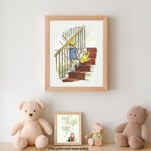 Boho Winnie the Pooh Wall Art Decor for Nursery, Vintage Wall Art Pooh ...