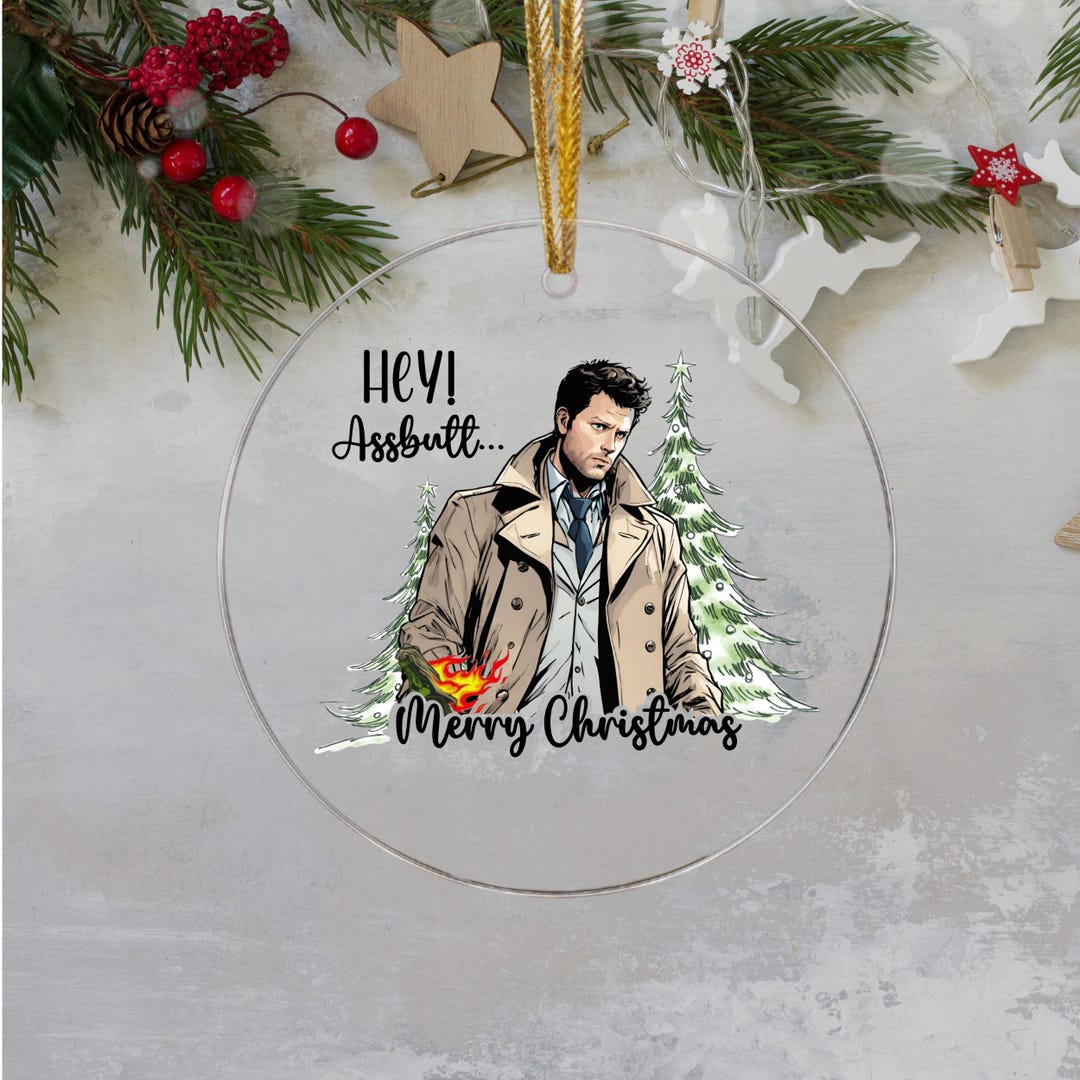 Castiel Supernatural Acrylic Christmas Ornament, Supernatural Merch ...