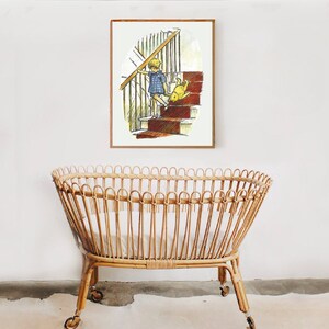 Boho Winnie the Pooh Wall Art Decor for Nursery, Vintage Wall Art Pooh ...