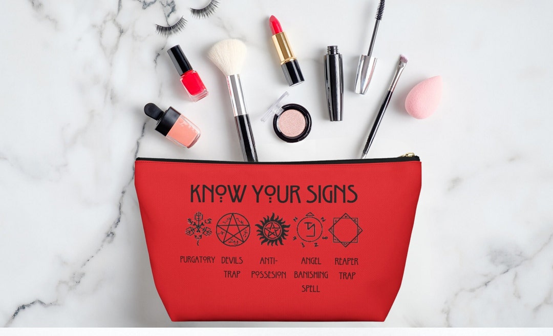 Supernatural Know Your Signs Makeup Travel Accessory Bag, Supernatural ...