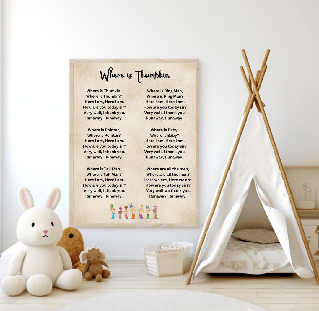 Nursery Rhyme Boho Nursery Wall Art Decor for Nursery Wall Art Prints ...