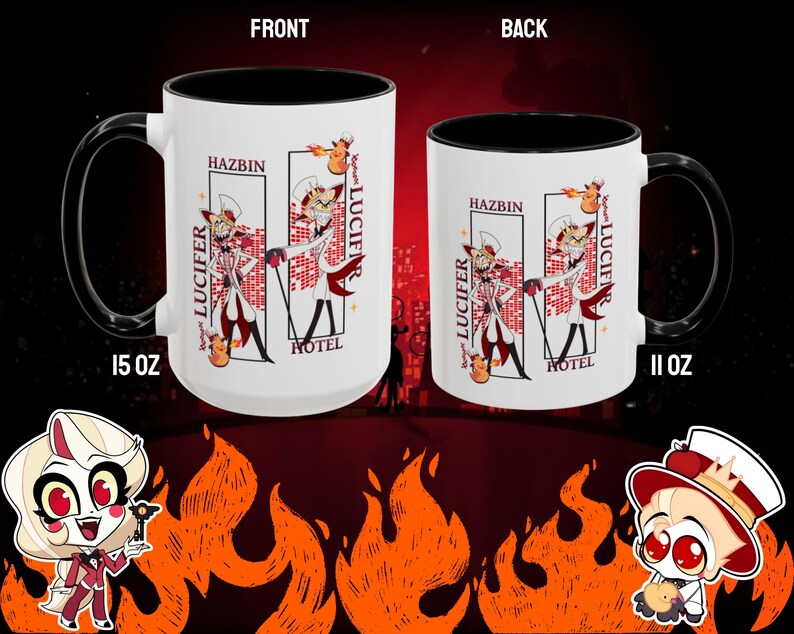 Ceramic Lucifer Hazbin Hotel Mug – Lucifer Morningstar Fan Art Coffee ...