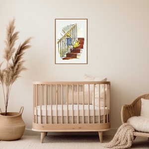 Boho Winnie the Pooh Wall Art Decor for Nursery, Vintage Wall Art Pooh ...