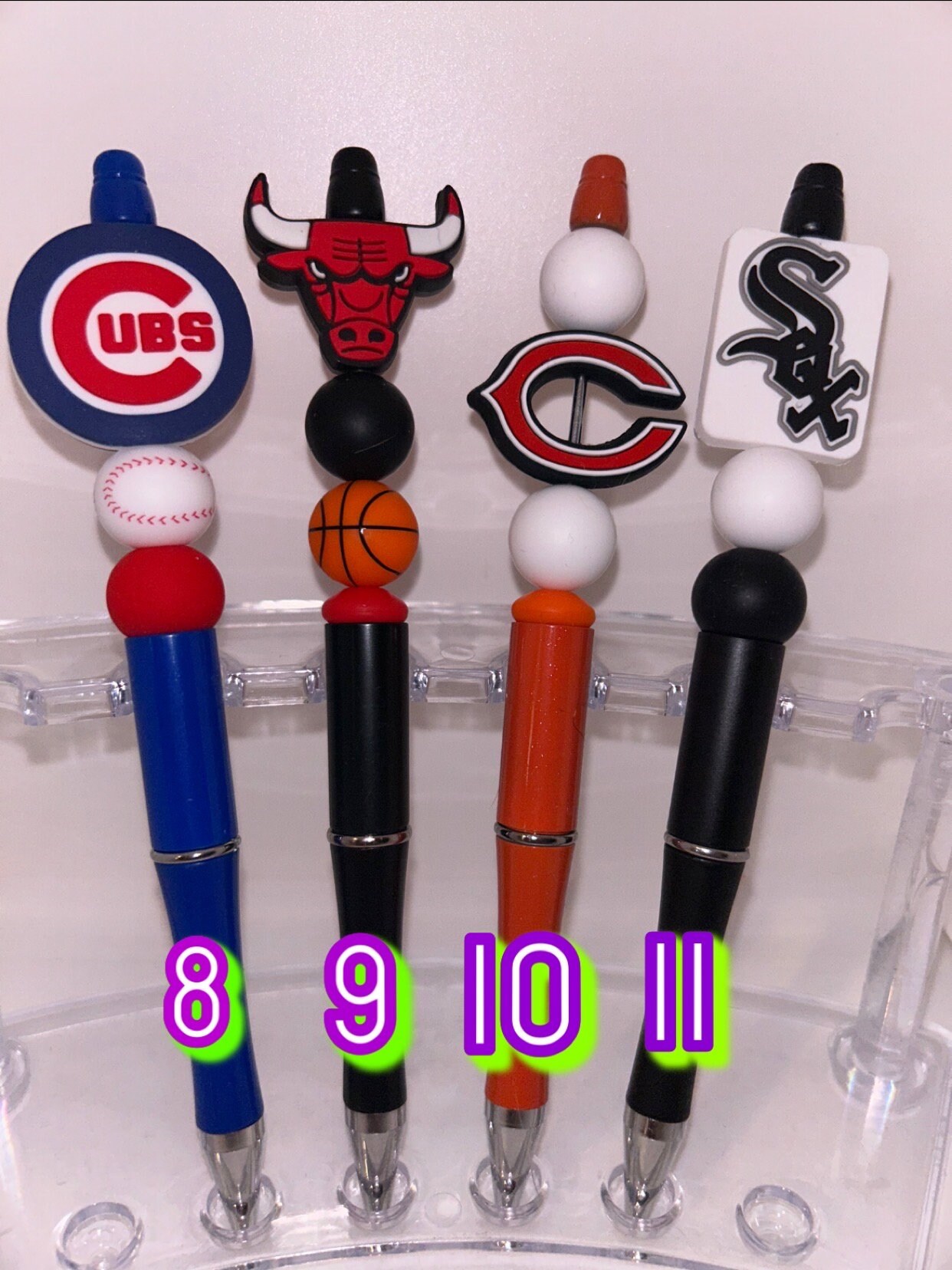 NEWLY ADDED: Sports Beaded Pens Bubblegum Bead Pens Silicone Beaded ...