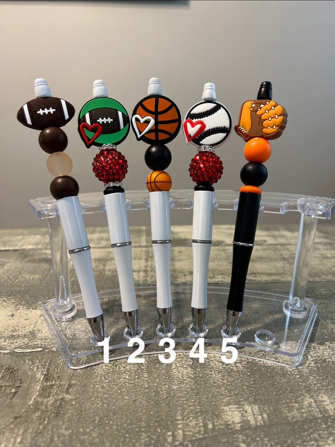 NEWLY ADDED: Sports Beaded Pens Bubblegum Bead Pens Silicone Beaded ...