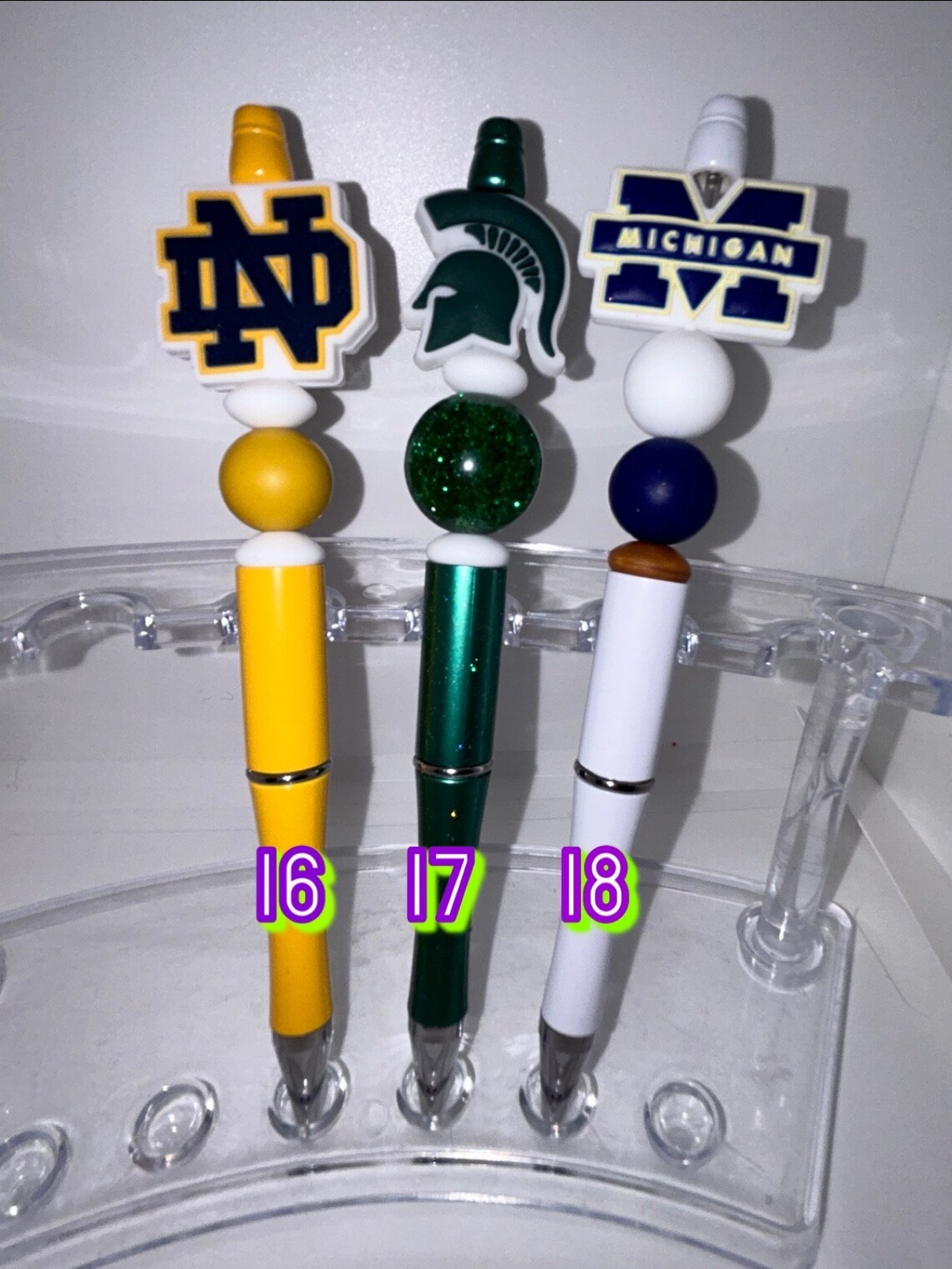 NEWLY ADDED: Sports Beaded Pens Bubblegum Bead Pens Silicone Beaded ...