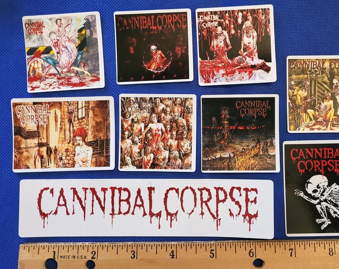 Cannibal Corpse Stickers Set 10 Stickers, Death Metal Stickers, Metal Stickers, Alternative ...