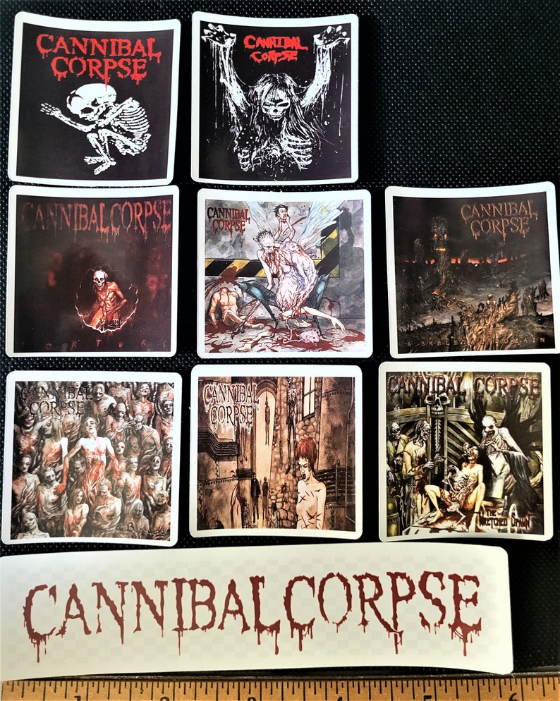 Cannibal Corpse Stickers Set 10 Stickers Death Metal - Etsy