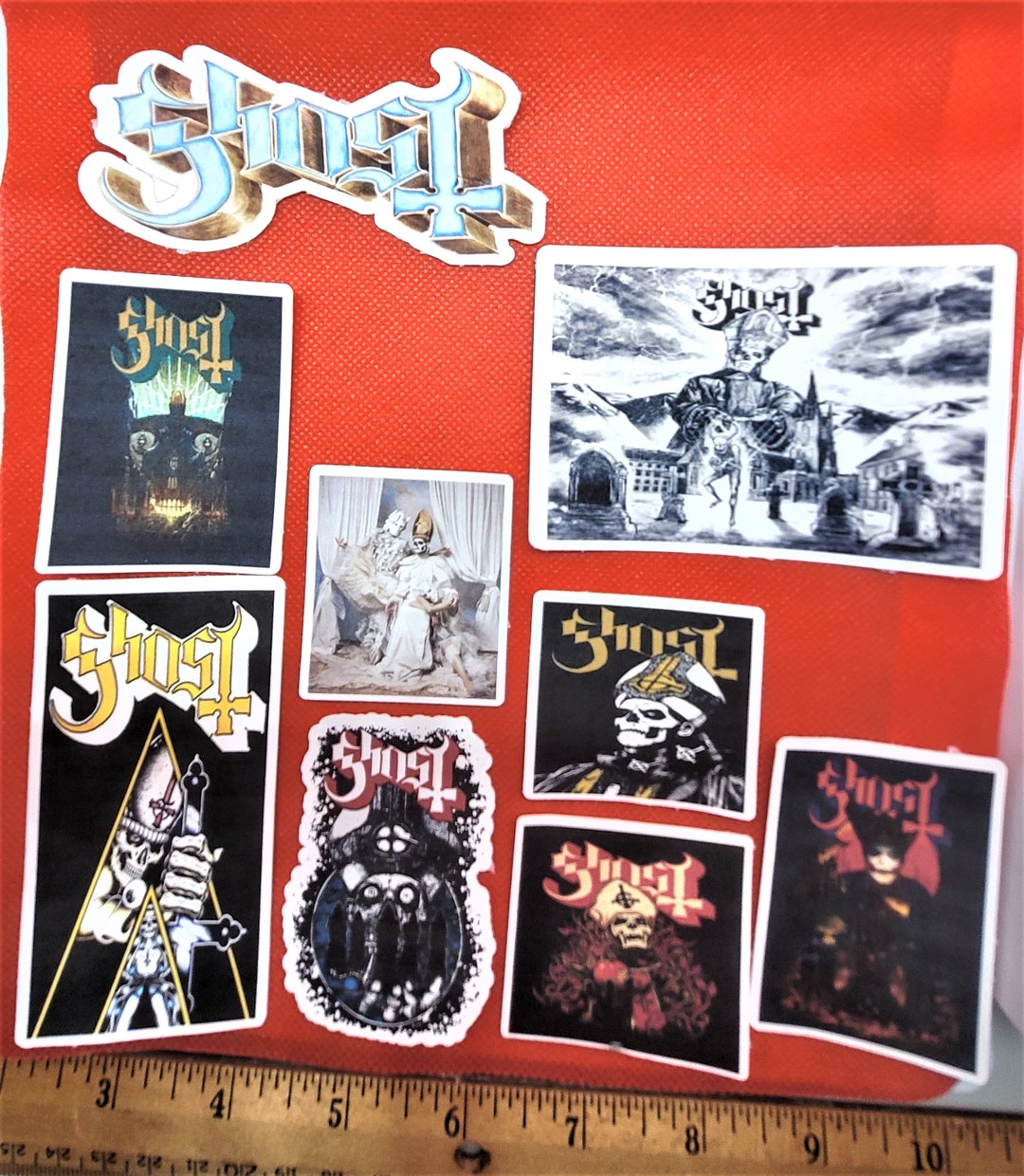 Ghost Stickers Set - 9 Stickers, Ghost Band Stickers, Metal Stickers ...