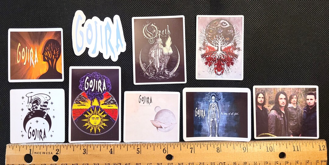 Gojira Stickers Set - 9 Stickers, Metal Band Stickers, Alt Music ...