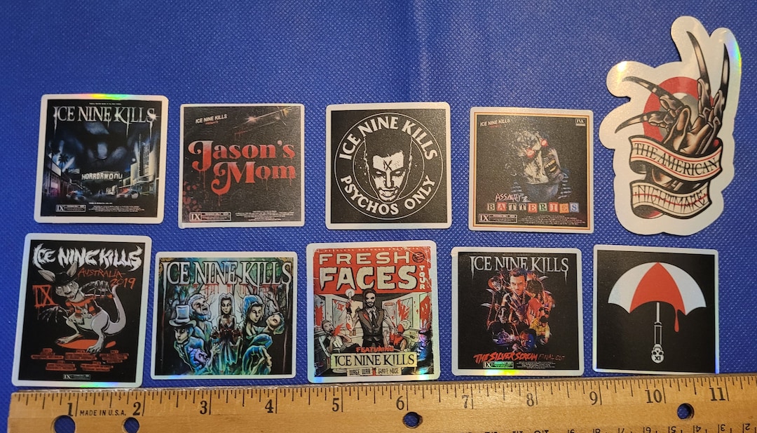 Ice Nine Kills Stickers Set - 10 Stickers, Spencer Charnas Stickers ...