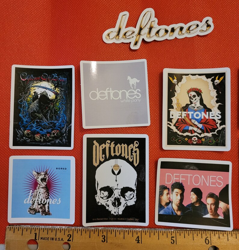 Deftones Stickers Set 9 Stickers, Metal Band Stickers, Alt Music ...