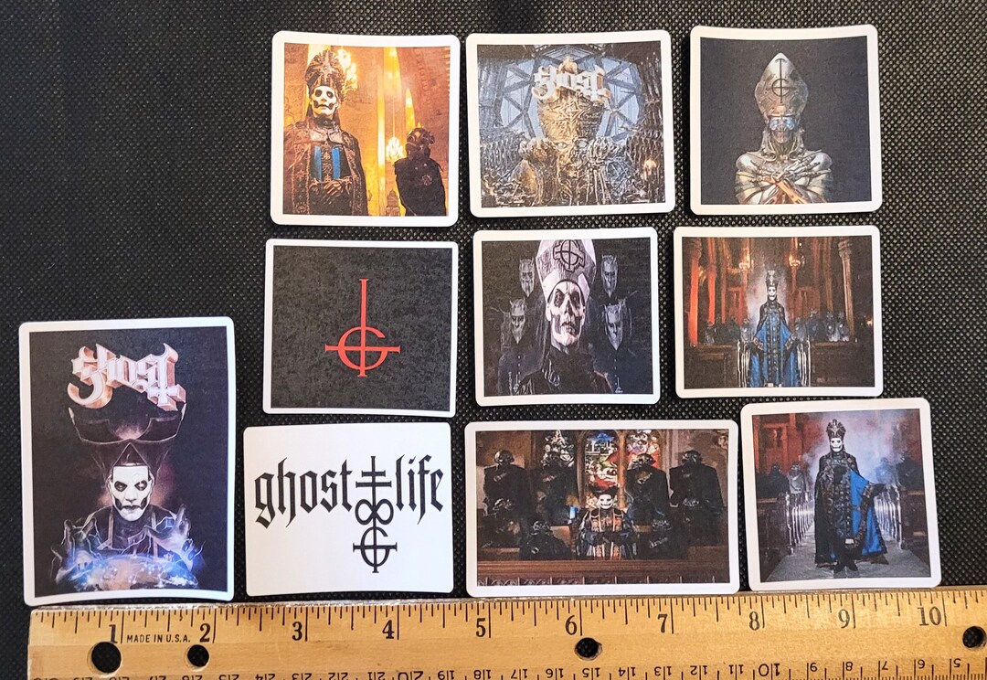 Ghost Stickers Set - 10 Pk. Ghost Band Stickers, Metal Stickers ...