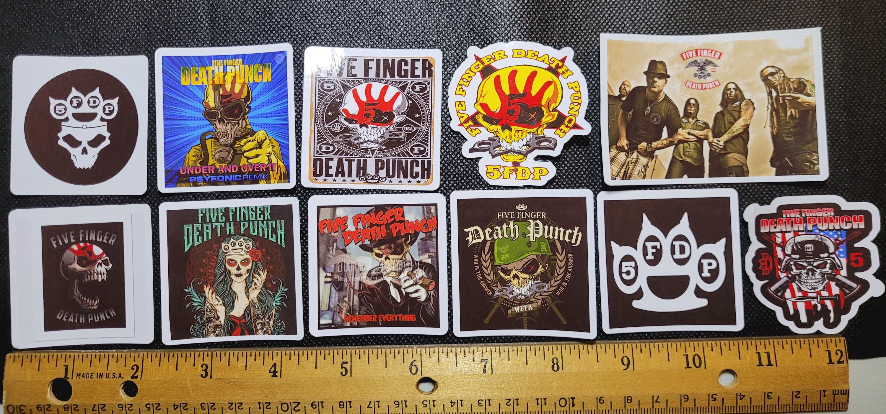 Five Finger Death Punch Stickers Set 11 Stickers, Under and Over ...