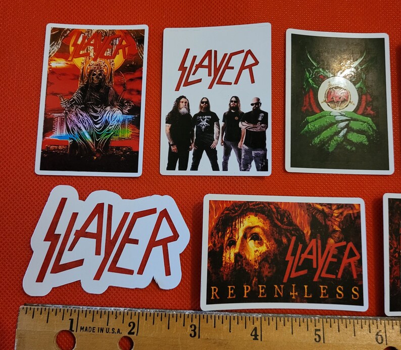 Slayer Stickers Set 9 Stickers Metal Band Stickers Alt - Etsy