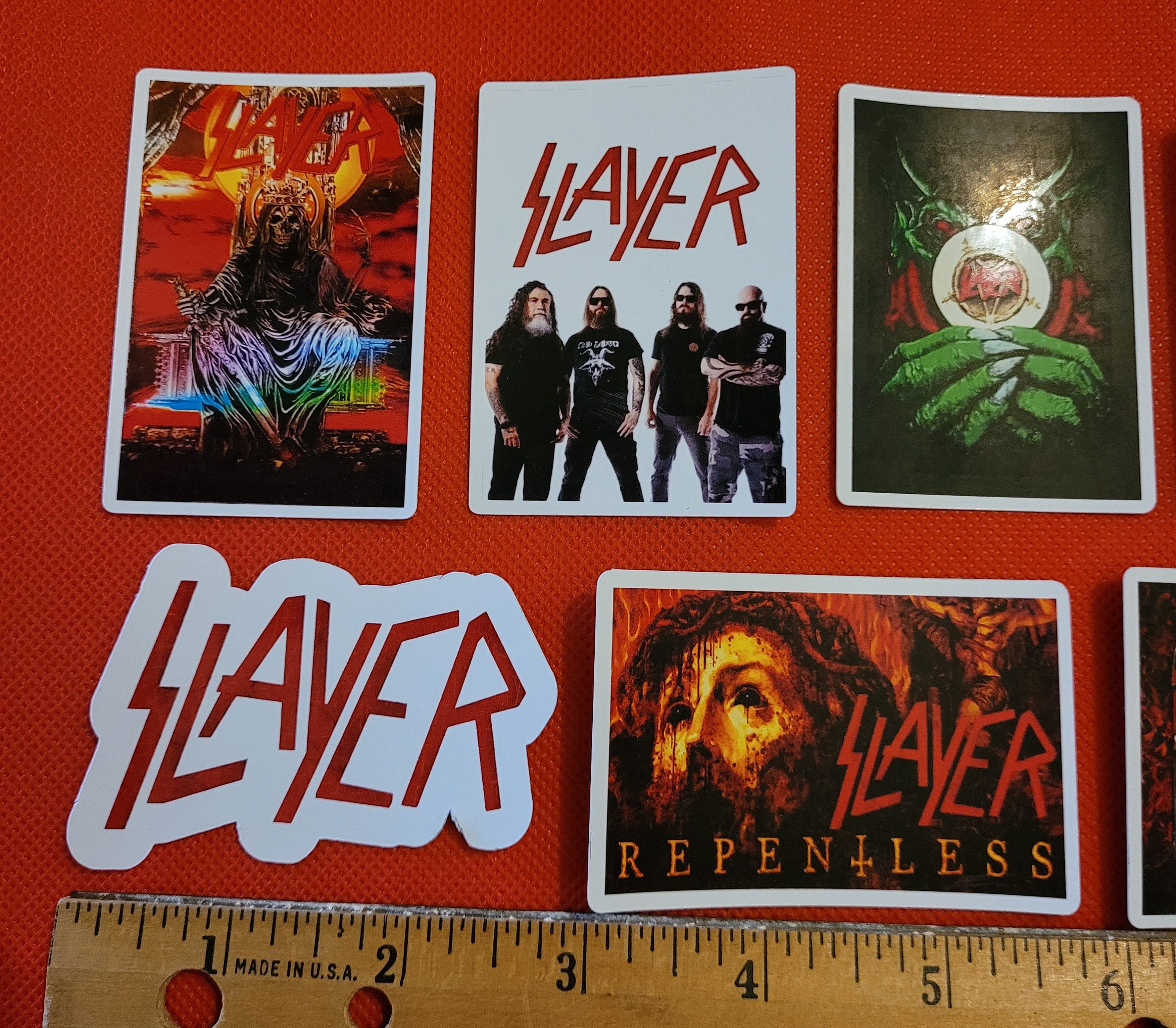 Slayer Stickers Set 9 Stickers Metal Band Stickers Alt - Etsy