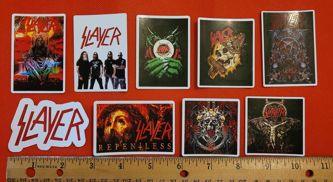 Slayer Stickers Set - 9 Stickers, Metal Band Stickers, Alt Music ...