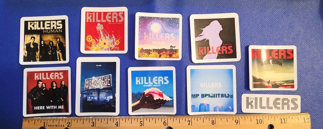 The Killers Stickers Set - 10 Stickers, Metal Band Stickers, Alt Music ...