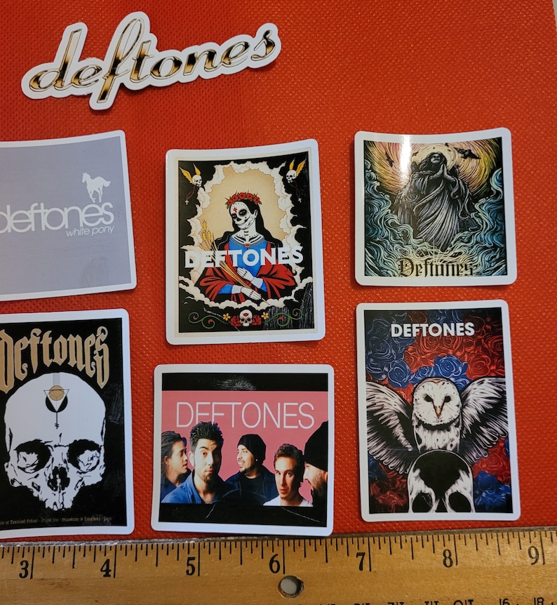 Deftones Stickers Set 9 Stickers, Metal Band Stickers, Alt Music ...