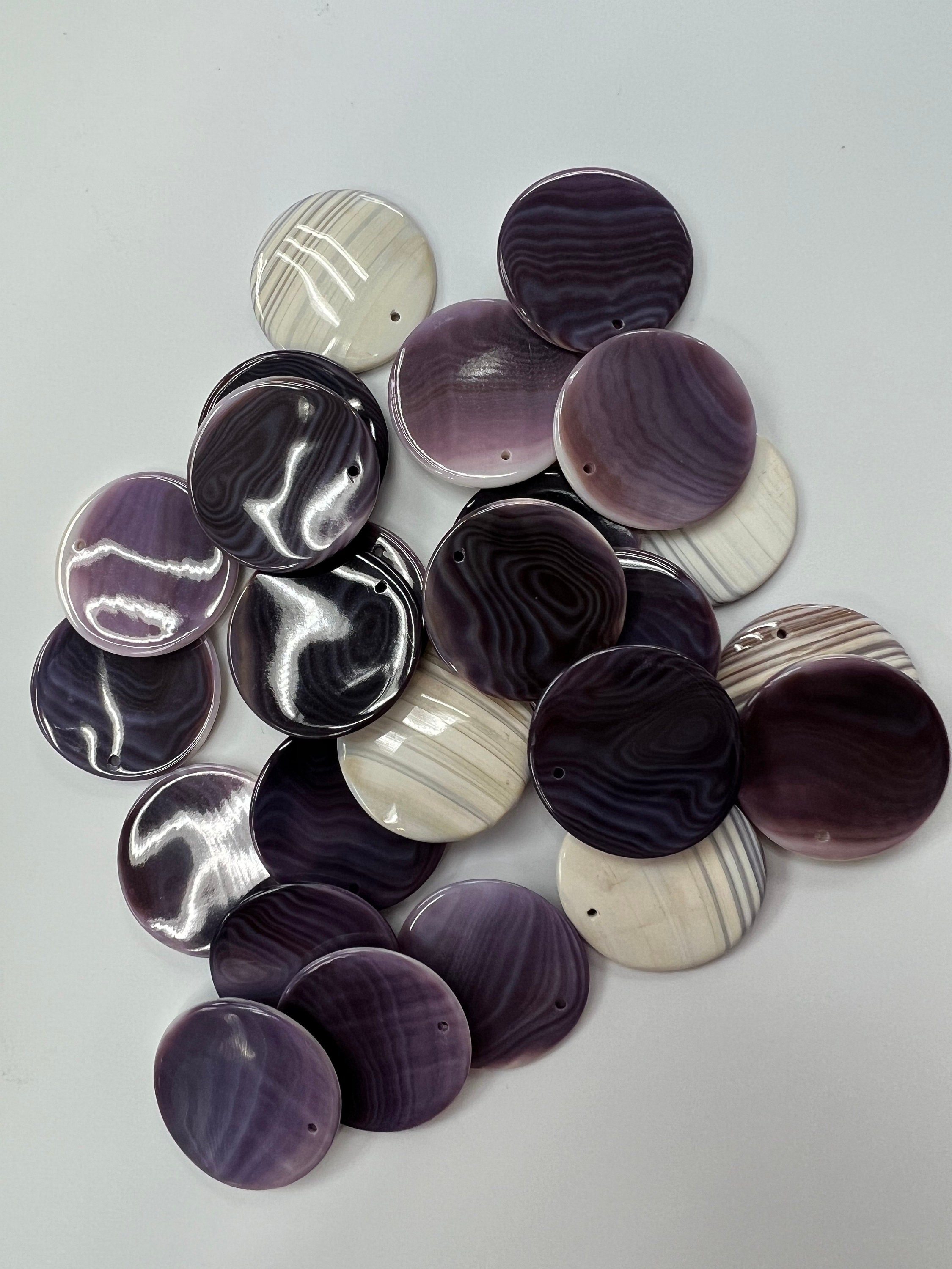 25mm Wampum Shell Round Loose Pieces - Etsy