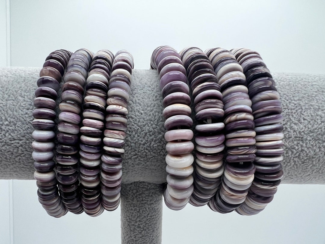 8/10mm Normal Quality Wampum Shell Rondelle Bracelet - Etsy