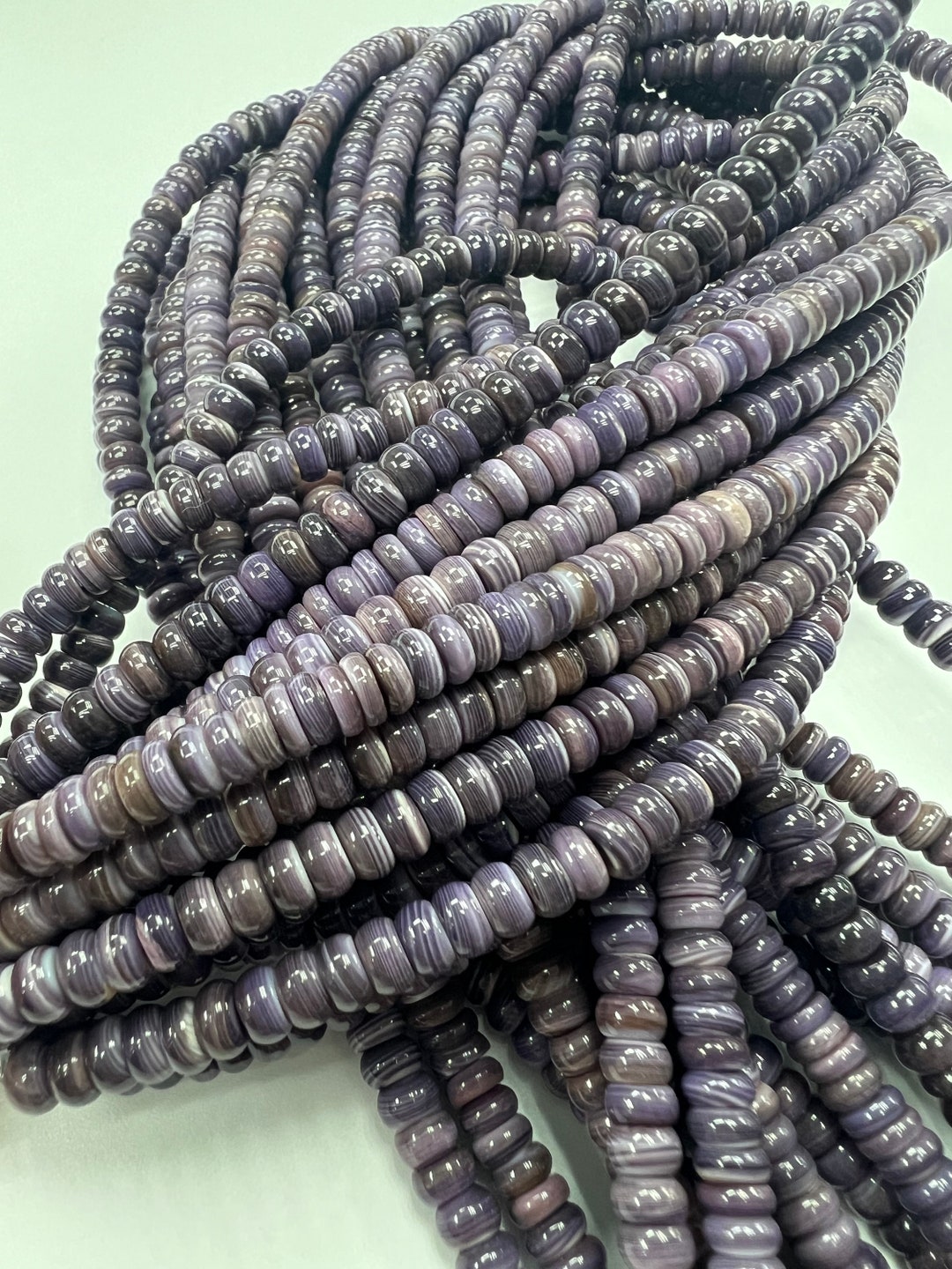 5mm Extremely Higher Grade Wampum Rondelle Bead - Etsy