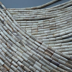 White Color Wampum Shell Tube Bead 16inch - Etsy