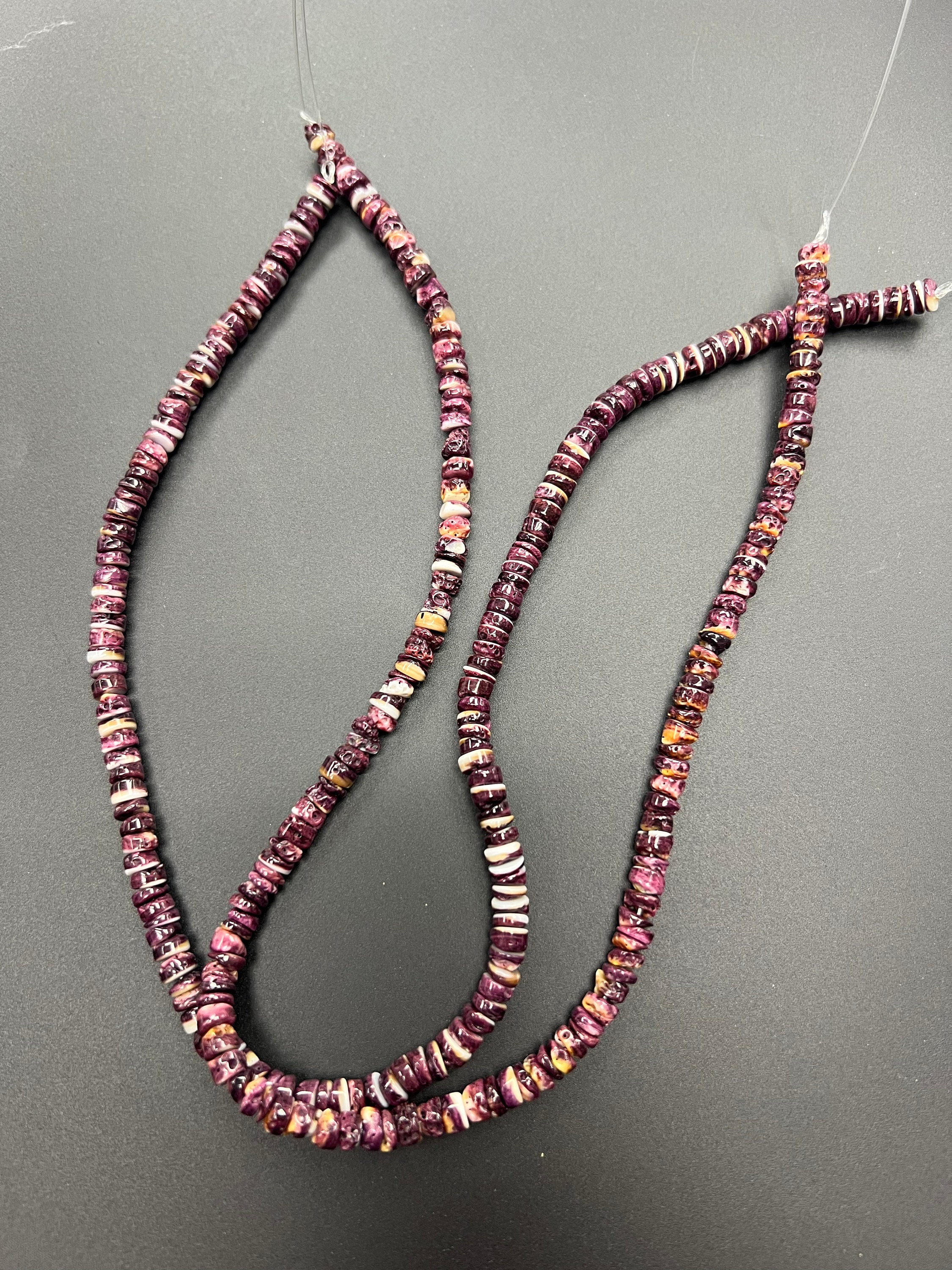 6mm Purple Spiny Oyster Shell Heishi 16inches - Etsy