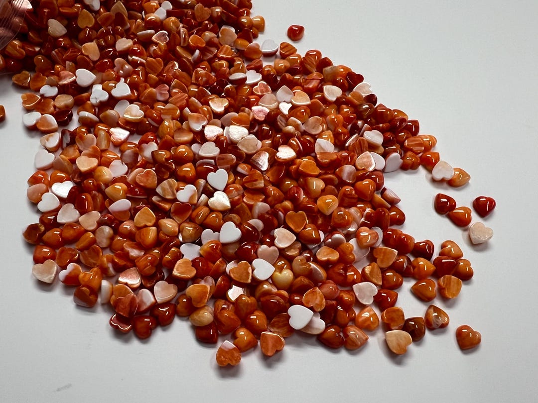 6mm Spiny Oyster Shell Heart Shape Cab - Etsy