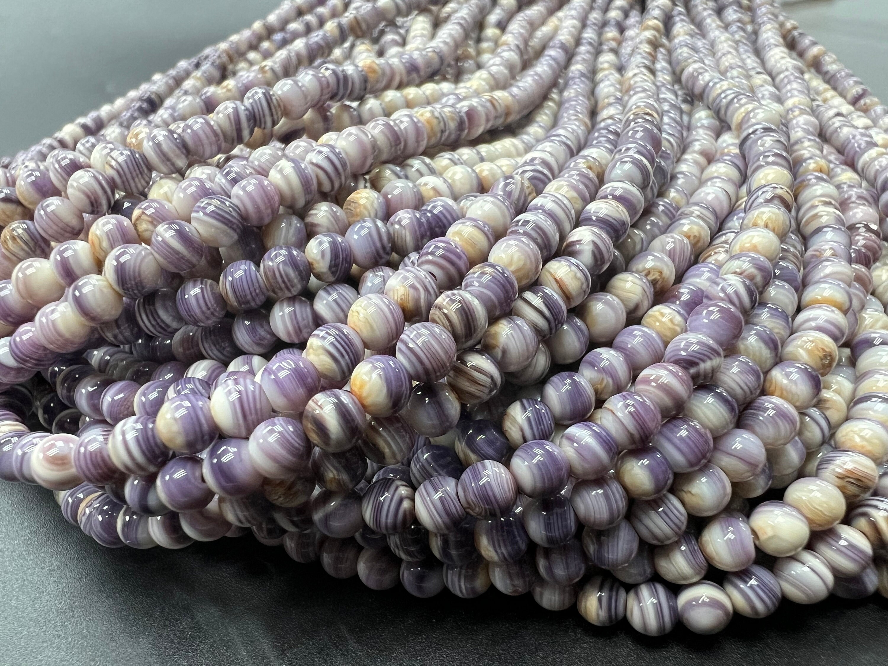 Wampum Shell 4mm Round Beads 16inch - Etsy