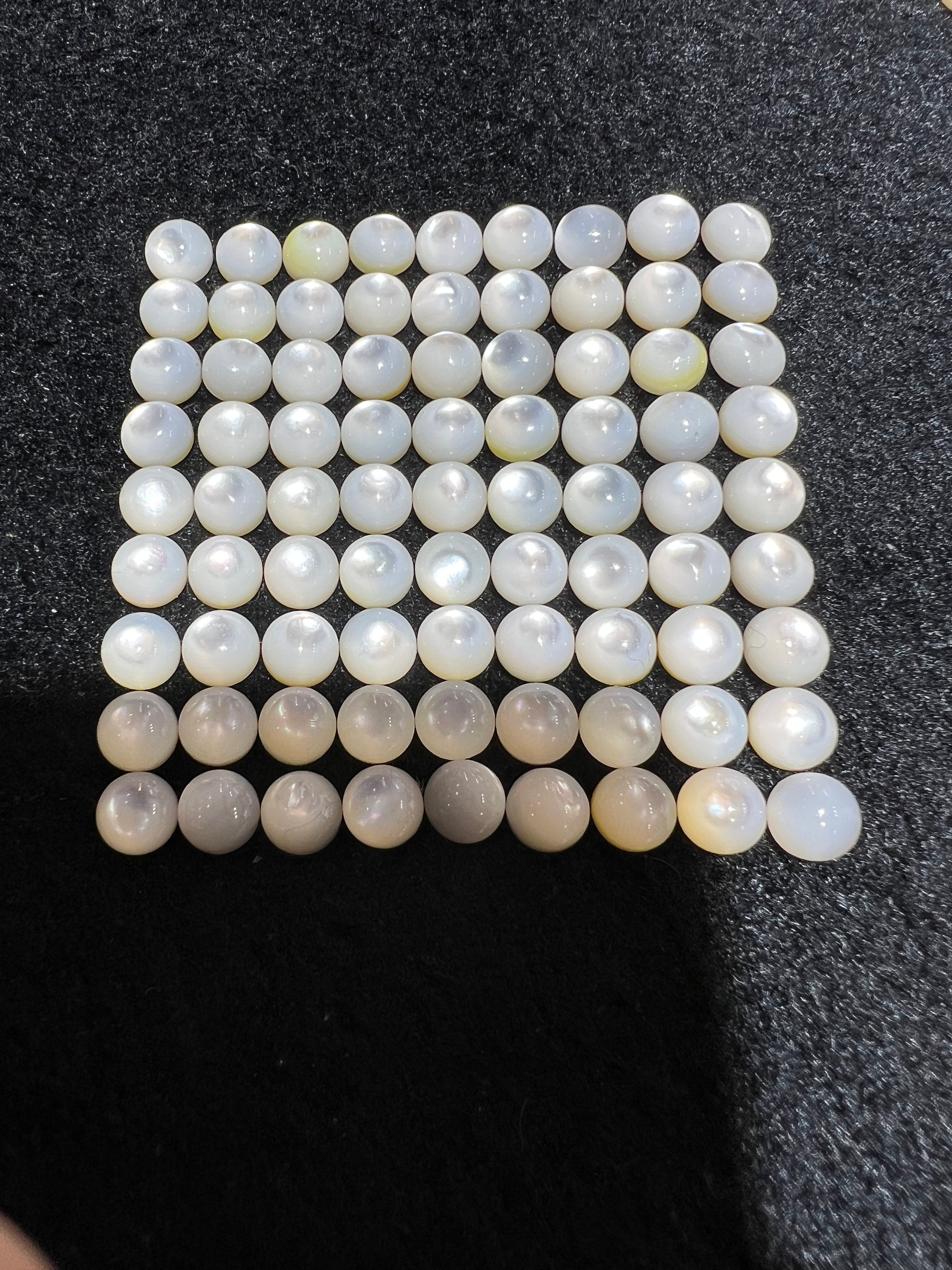 6mm and 8mm White Mother of Pearl Shell Round Cab - Etsy