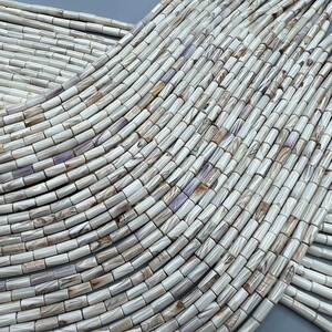 White Color Wampum Shell Tube Bead 16inch - Etsy