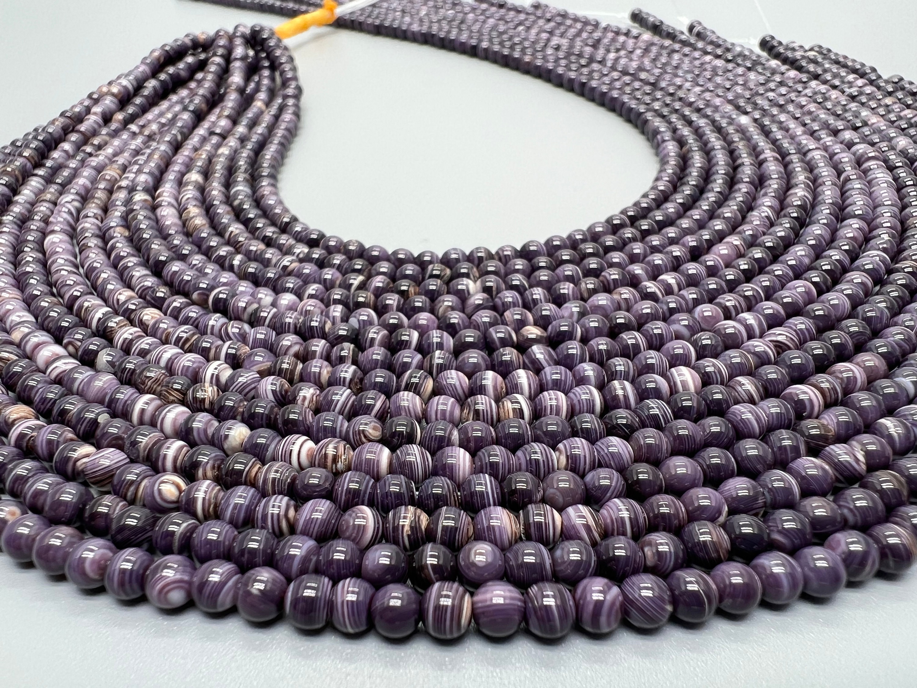 Extremely High Quality Wampum Shell 4mm Round Beads 16inch - Etsy