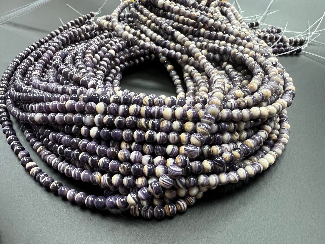 Wampum Shell 4mm Round Beads 16inch - Etsy
