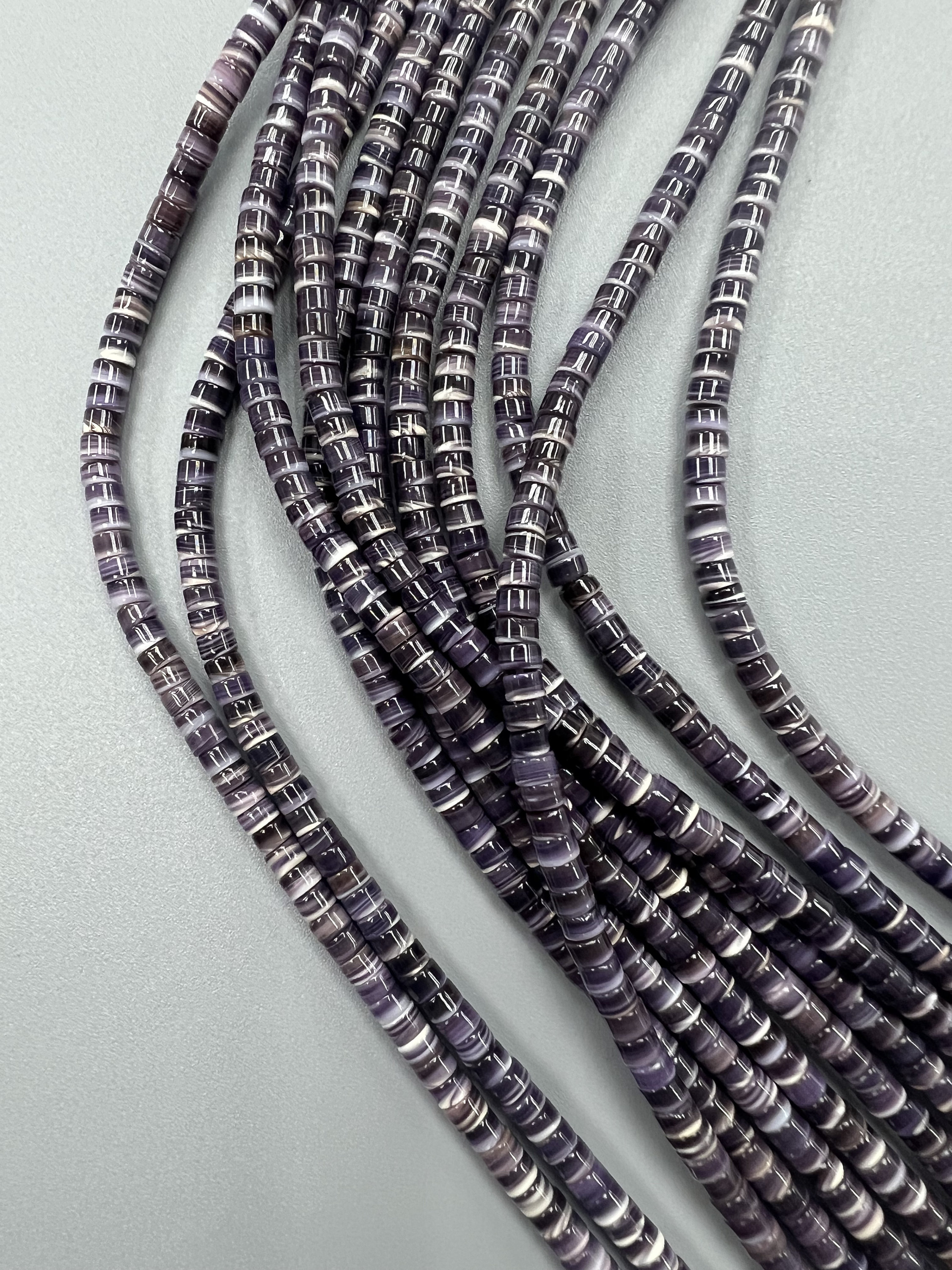 4/5/6mm Extremely High Quality Wampum Shell Heishi 16inch - Etsy