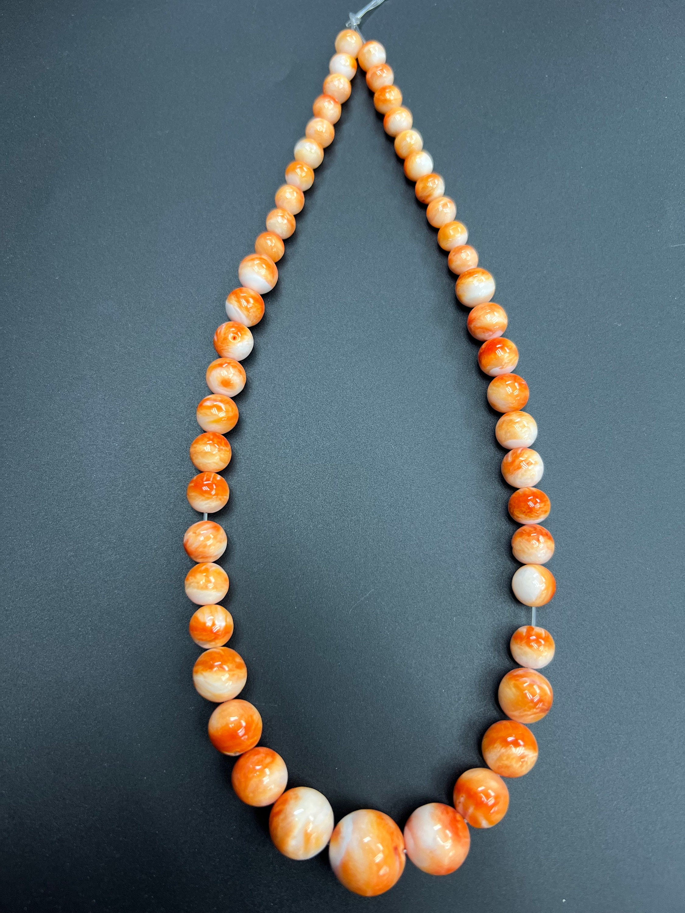 7-14.5mm Spiny Oyster Shell Graduate Round Beads - Etsy