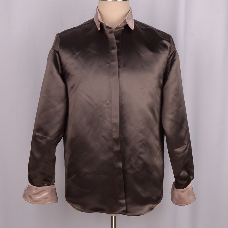 Shirt acetate Satin - Etsy