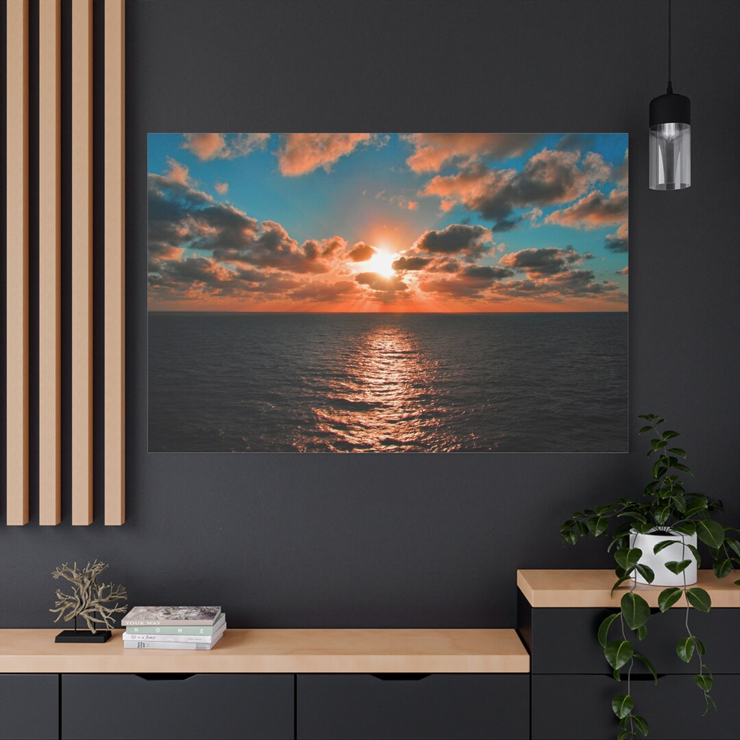 Ocean Sunset Canvas Print VARIOUS SIZES - Etsy
