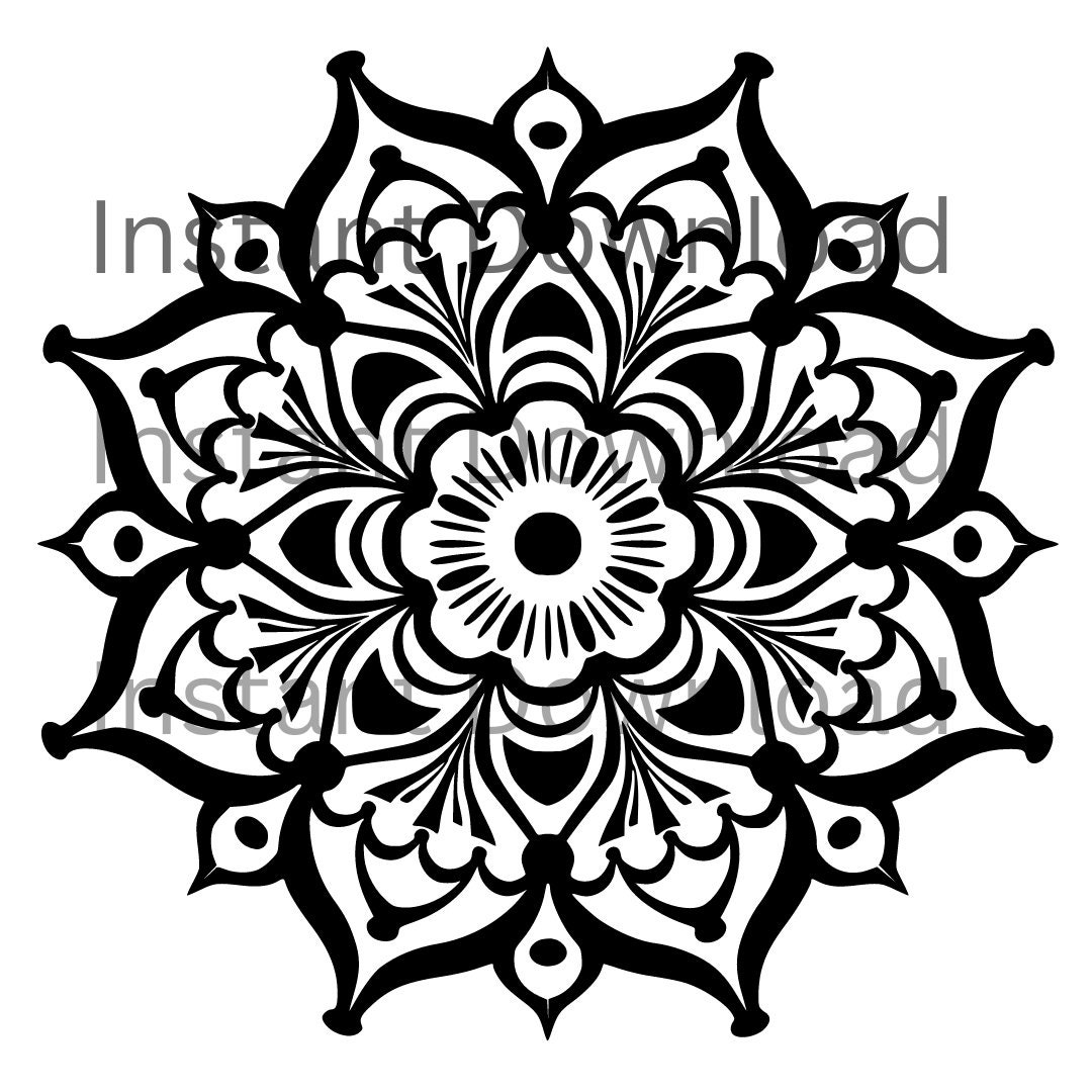 Mandala Flower SVG Flower SVG Mandala SVG - Etsy