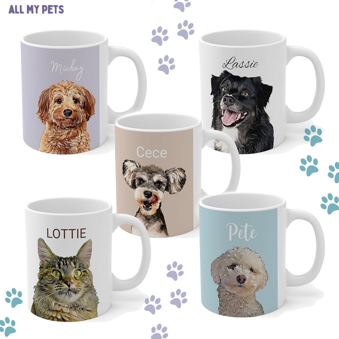 Custom Pet Mug Using Pet Photo, Custom Dog Mug, Custom Pet Mug ...